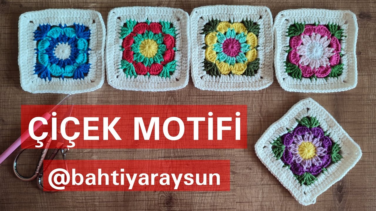 RENGARENK ÇİÇEK MOTİFİ YAPIMI 🌺 - YouTube