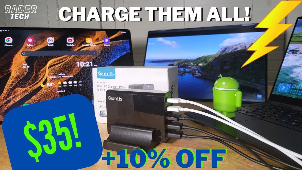 Charge ALL your devices at once | Quntis 65 Watt Charging Station ...