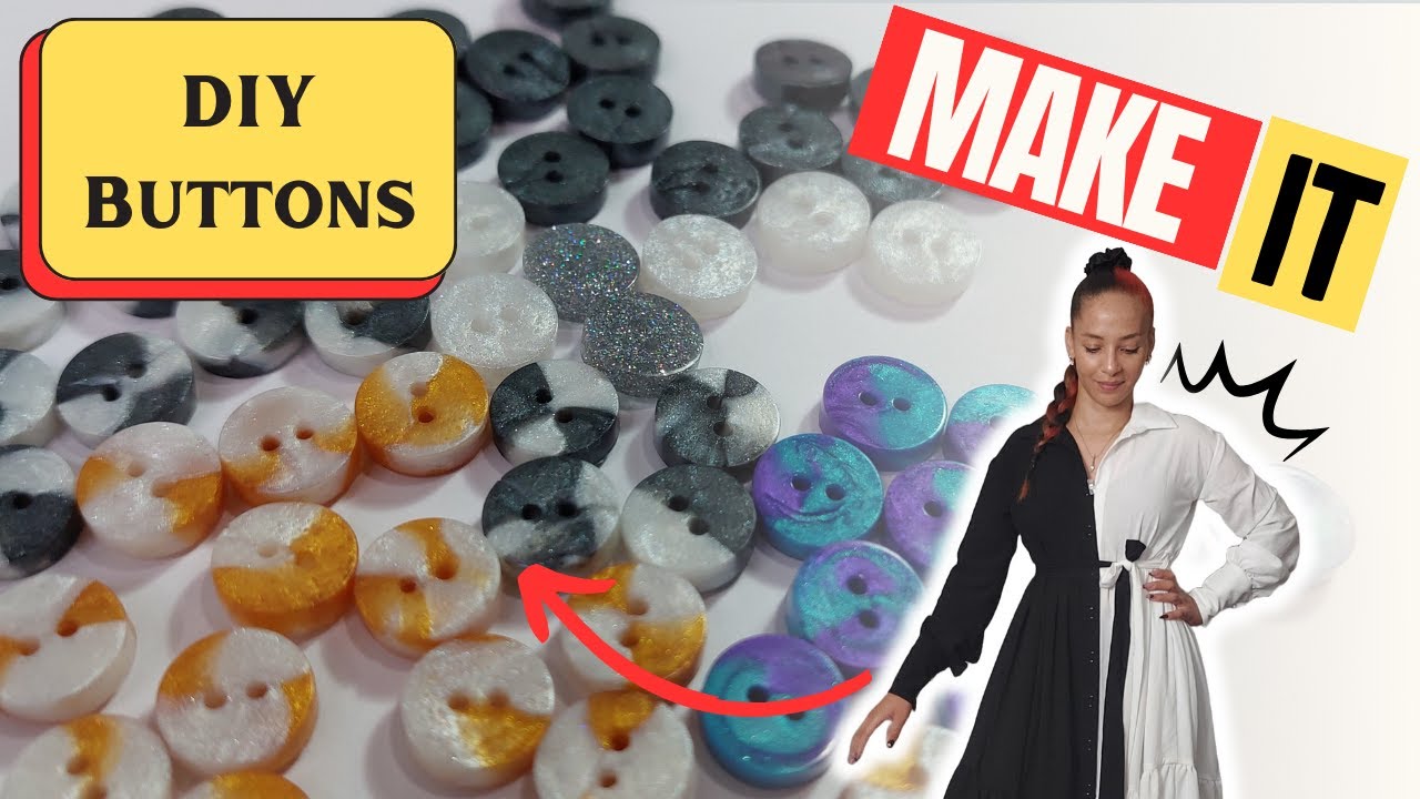 How to make buttons with UV resin - #diy - YouTube