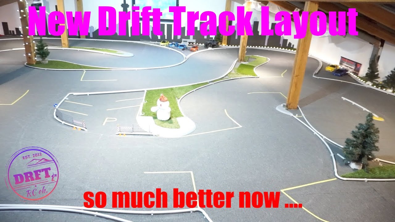 New RC Drift Track Layout for RC 1/10 Scale Drift cars - YouTube