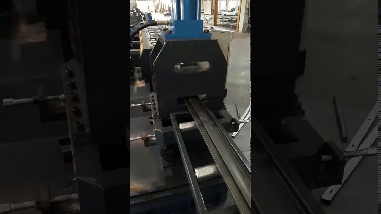 Cable tray roll forming machine - YouTube