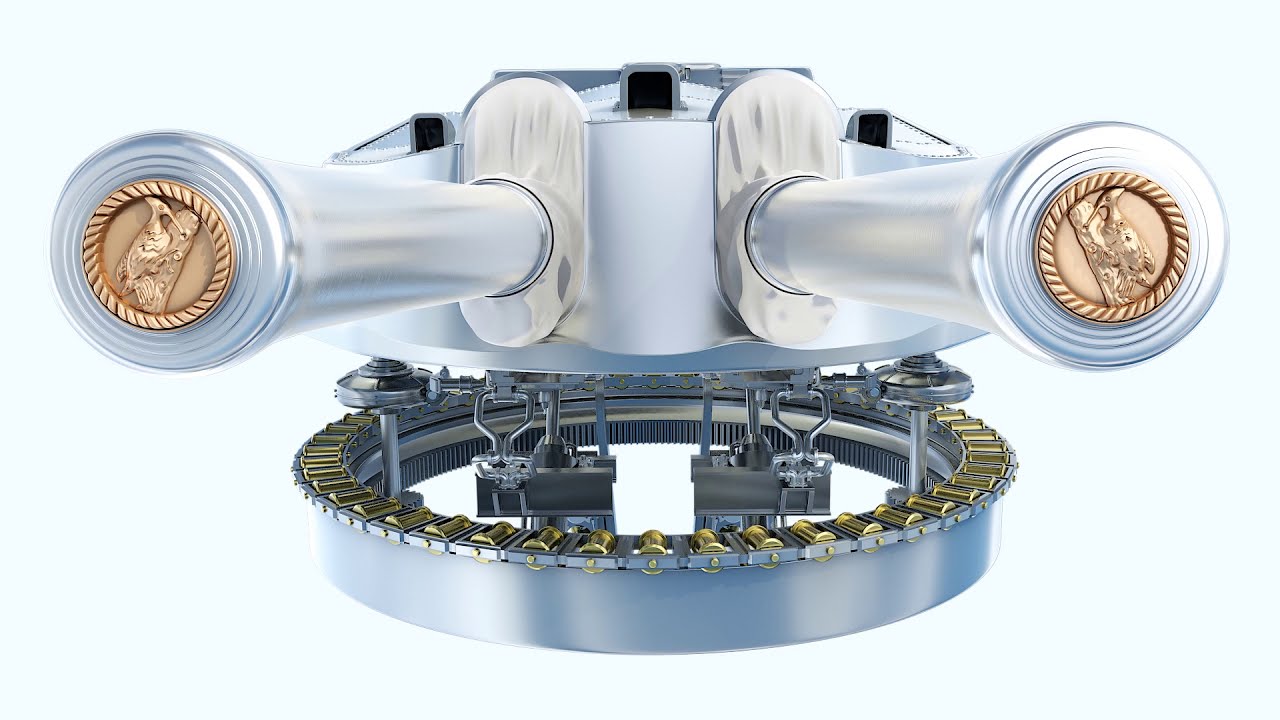 Royal Navy battleship 15 inch gun Mark 1/N mount - YouTube