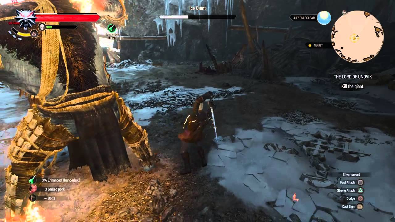 The Witcher 3 - Ice Giant - PS4 - YouTube