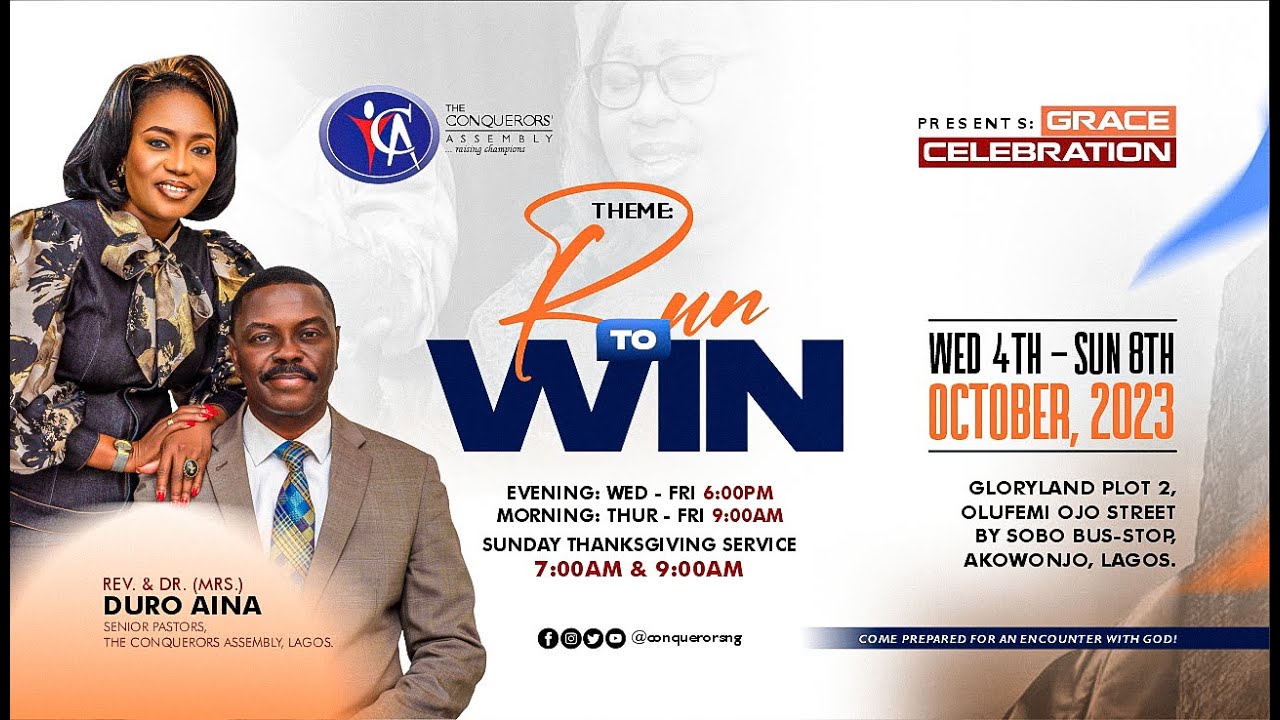 DAY 5 | GRACE CELEBRATION | SUNDAY THANKSGIVING (1ST) SERVICE | 8TH OCT ...