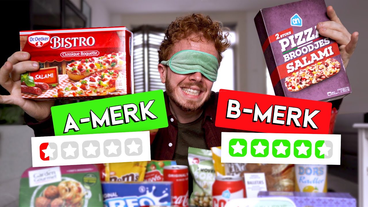 A-Merk vs B-Merk Geblinddoekt VERGELIJKEN! 🤩 - YouTube