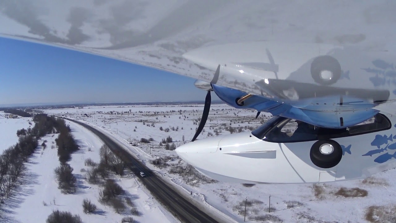 Seabear Aircraft winter flights with Southern Sun - YouTube