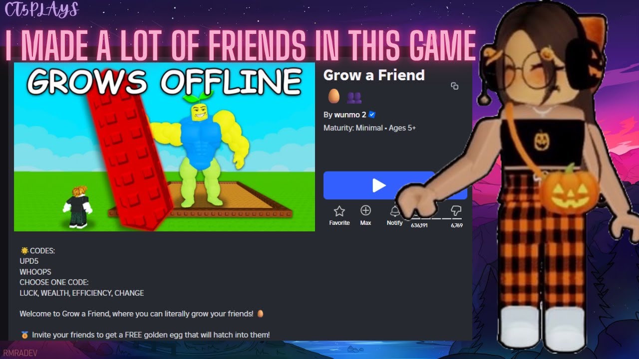 I Make A Lot Of Friends In Roblox Grow a Friend - YouTube