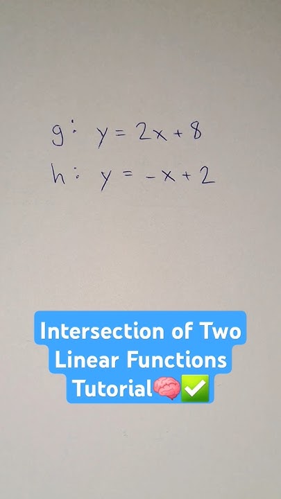 Intersection of Two Linear Functions Tutorial🧠 ️ #maths #education # ...