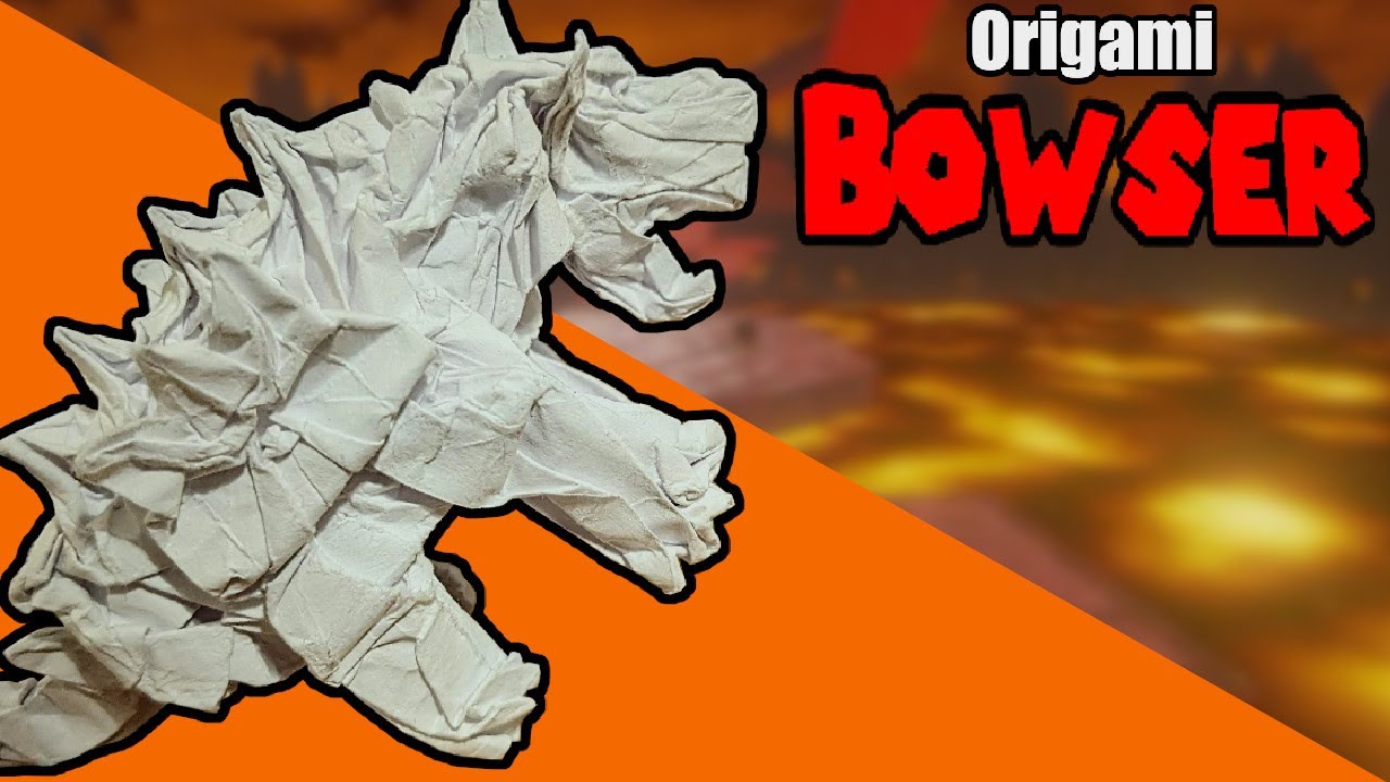How To Make Bowser With Origami - YouTube