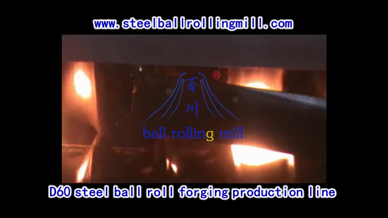 steel ball roll forging production line - YouTube