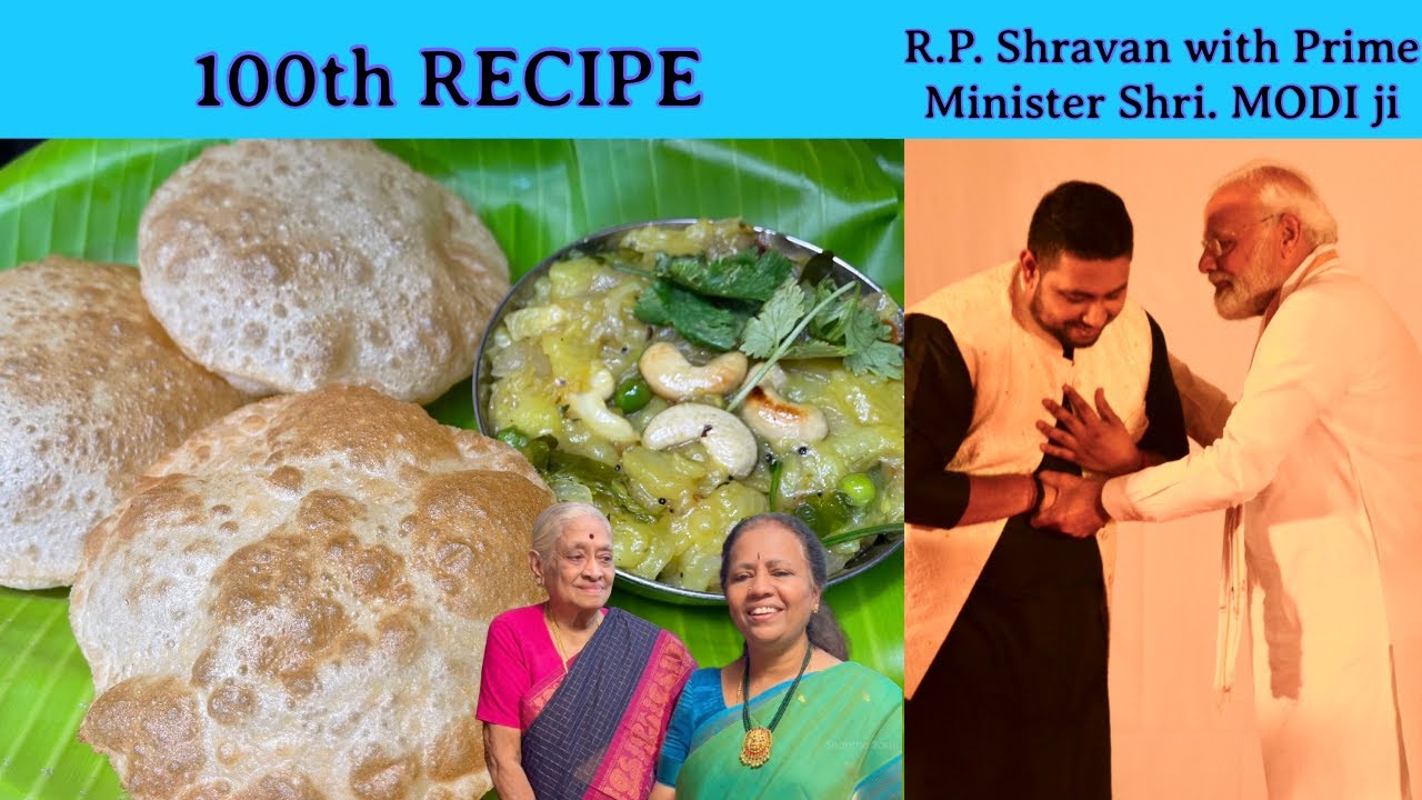 100th Recipe | POORI MASALA | PM MODI JI blessing Shravan | Mittai Thatha | South Indian Tiffin ...