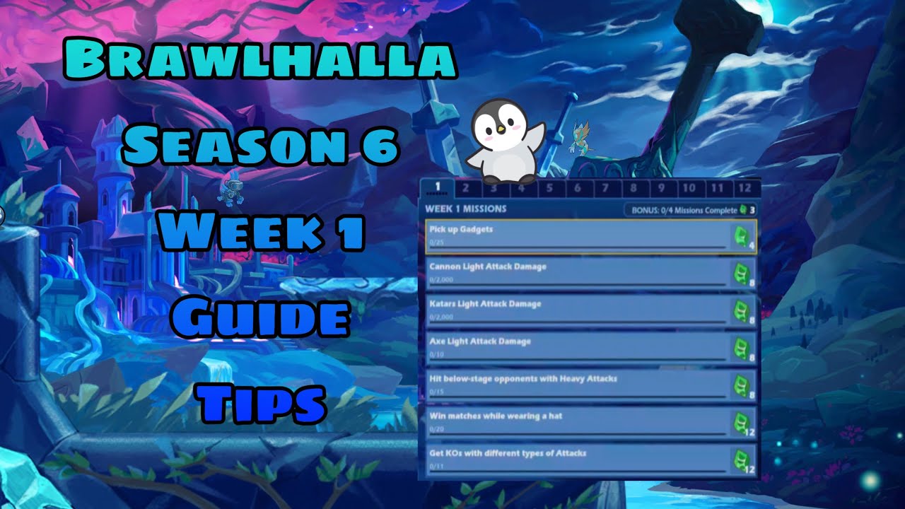 Brawlhalla battle pass season 6 week 1 challenges guide + tips - YouTube