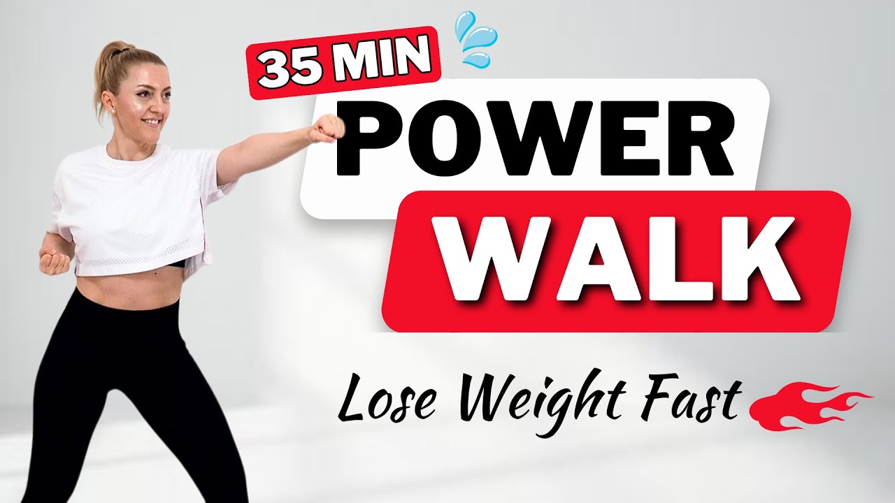 🔥35 Min POWER WALK🔥SUPERCHARGED WALKING WORKOUT for WEIGHT LOSS🔥KNEE ...