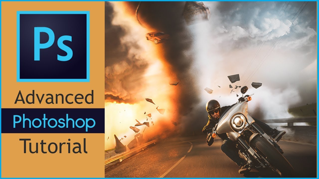 Man running from Tornado- Photoshop tutorial | HINDI - YouTube