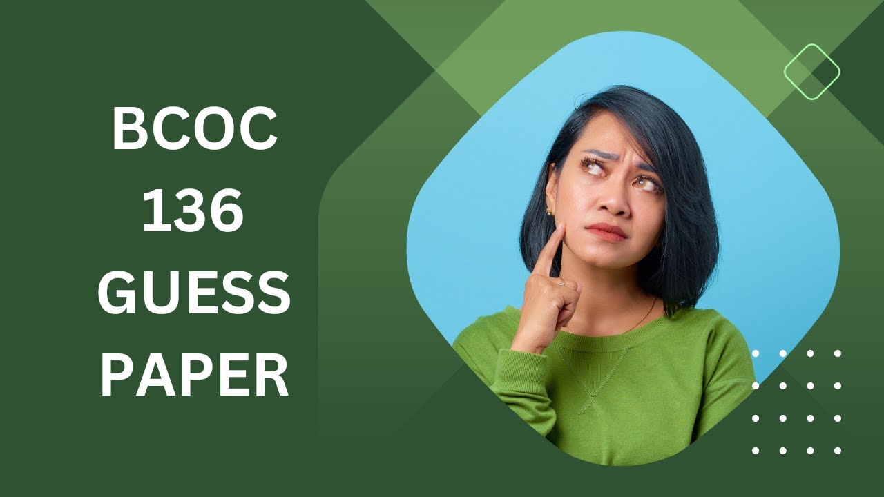 BCOC 136 GUESS PAPER - YouTube