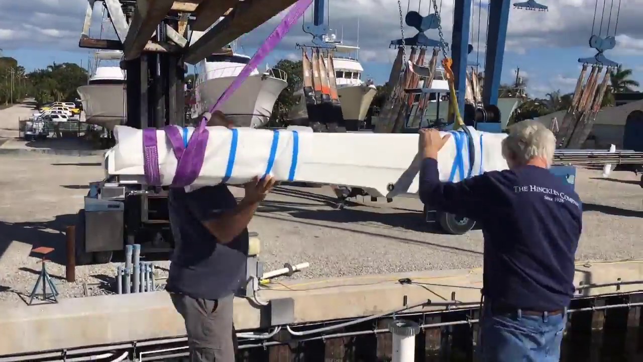 M/Y OLOH - Steelhead Davit Installation At Hinckley Yacht Services ...