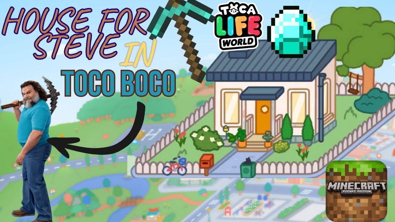 TOCO BOCO house for STEVE MINECRFT#minecraft #tocaboca #steve - YouTube