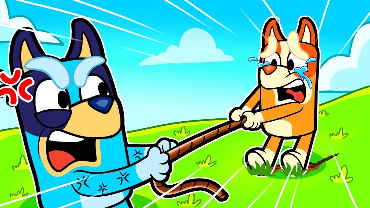 BLUEY Y BINGO PLAY TUG OF WAR in ROBLOX! 🤣 - YouTube