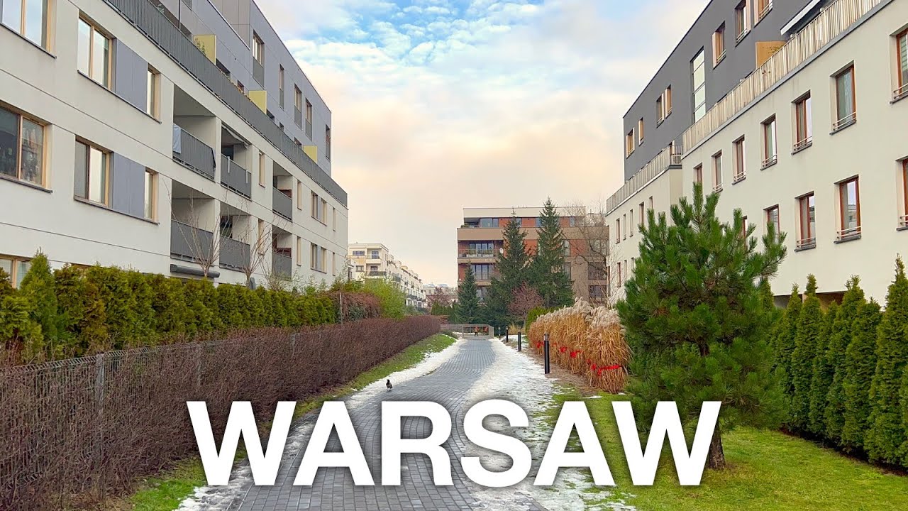 Winter WARSAW 🇵🇱 Poland Walk (Wilanow) December 2022 Walk in Ultra HDR ...