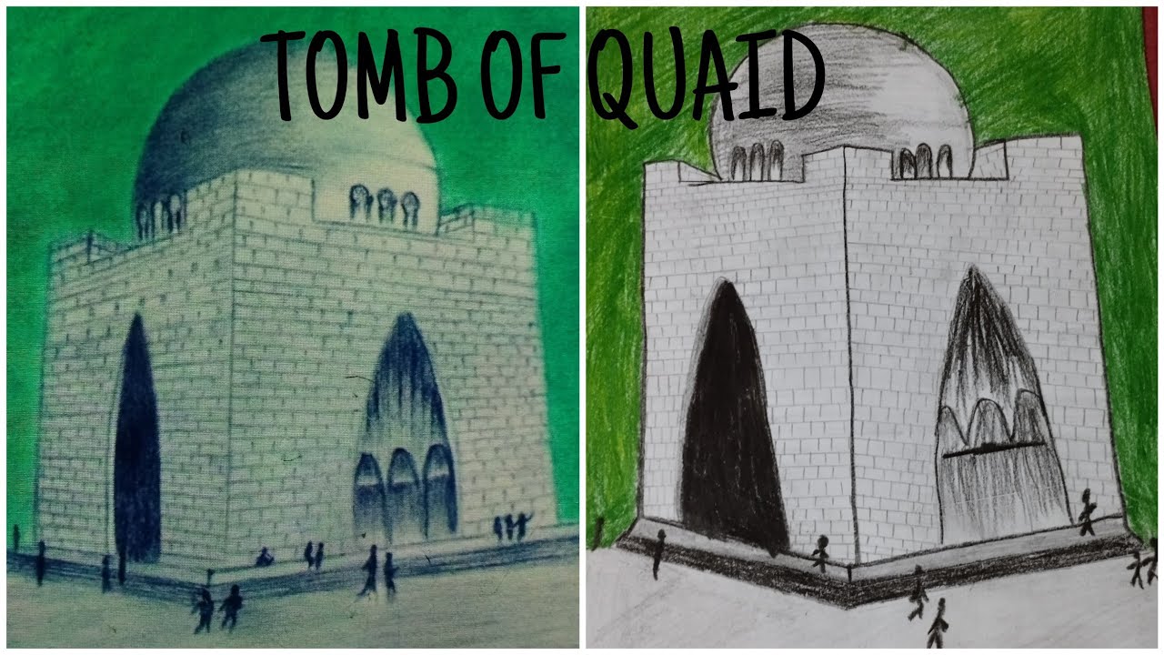 Quaid-e-Azam Tomb Sketch | Sketch by Hashir | Techy Sketcher - YouTube