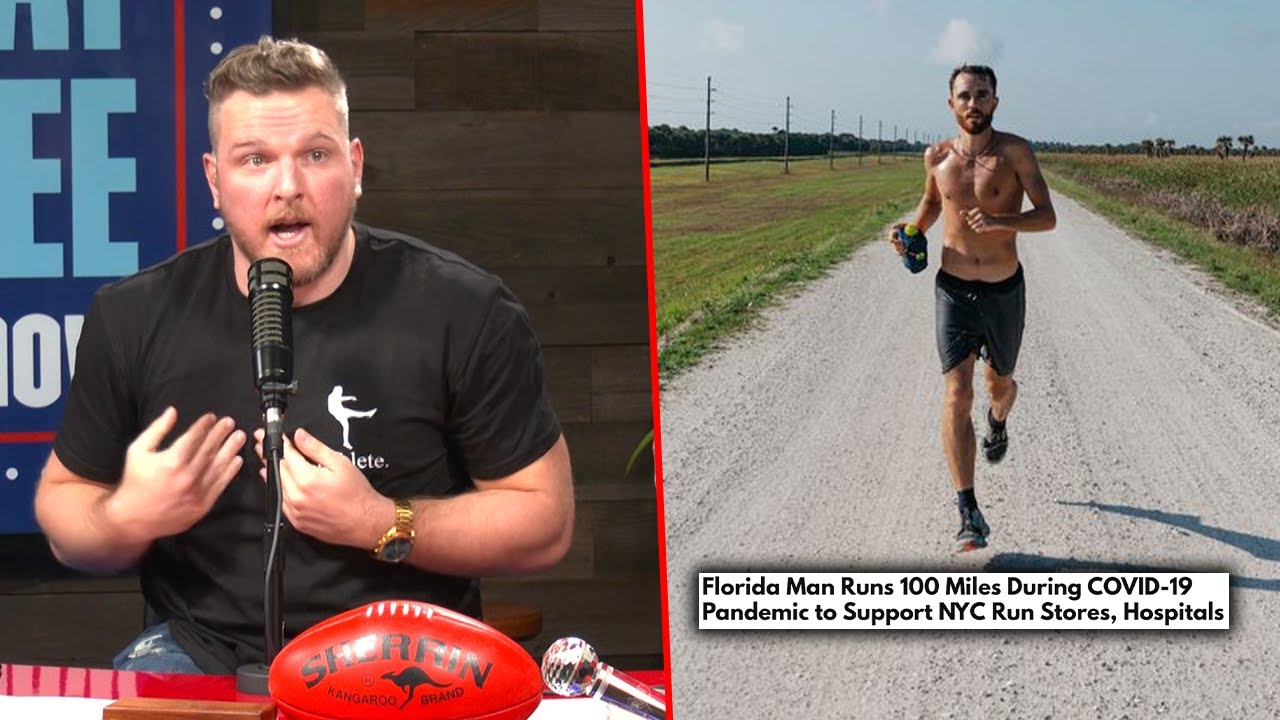 Pat McAfee Reacts To The Man Who Ran 100 Miles In One Day - YouTube