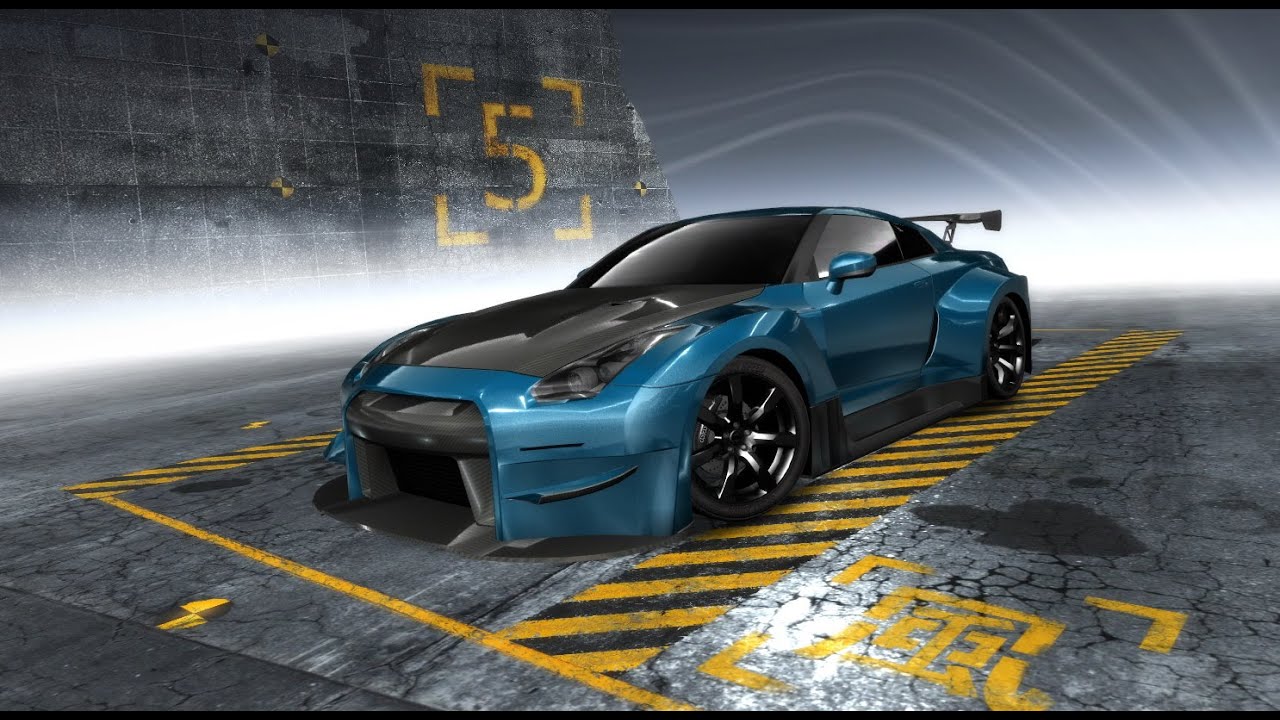 GT-R R35 NFS Pro Street ชนยับ - YouTube