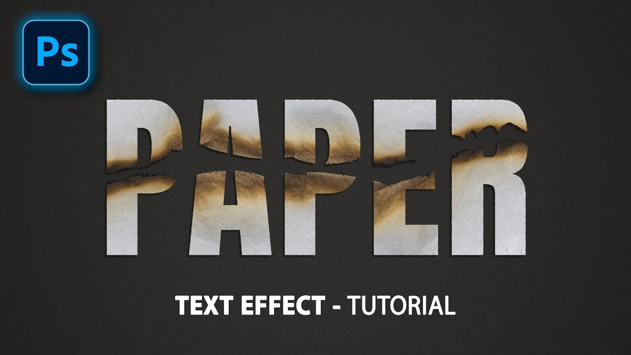 How to create the Burnt paper text effect in Photoshop.( in just 5 min ...