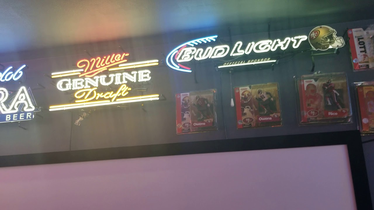 Neon Beer Sign Collection Man Cave - YouTube