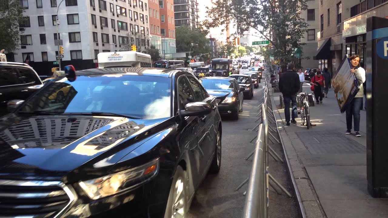 NYPD & UNITED STATES SECRET SERVICE ESCORT MOTORCADE DURING UNITED ...