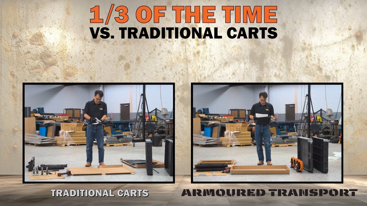 KNAACK® - ARMOURED TRANSPORT vs. Traditional Carts Assembly - YouTube