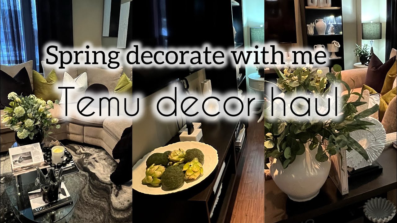 NEW: SPRING DECORATE WITH ME+ POP OF COLOUR +TEMU DECOR HAUL - YouTube