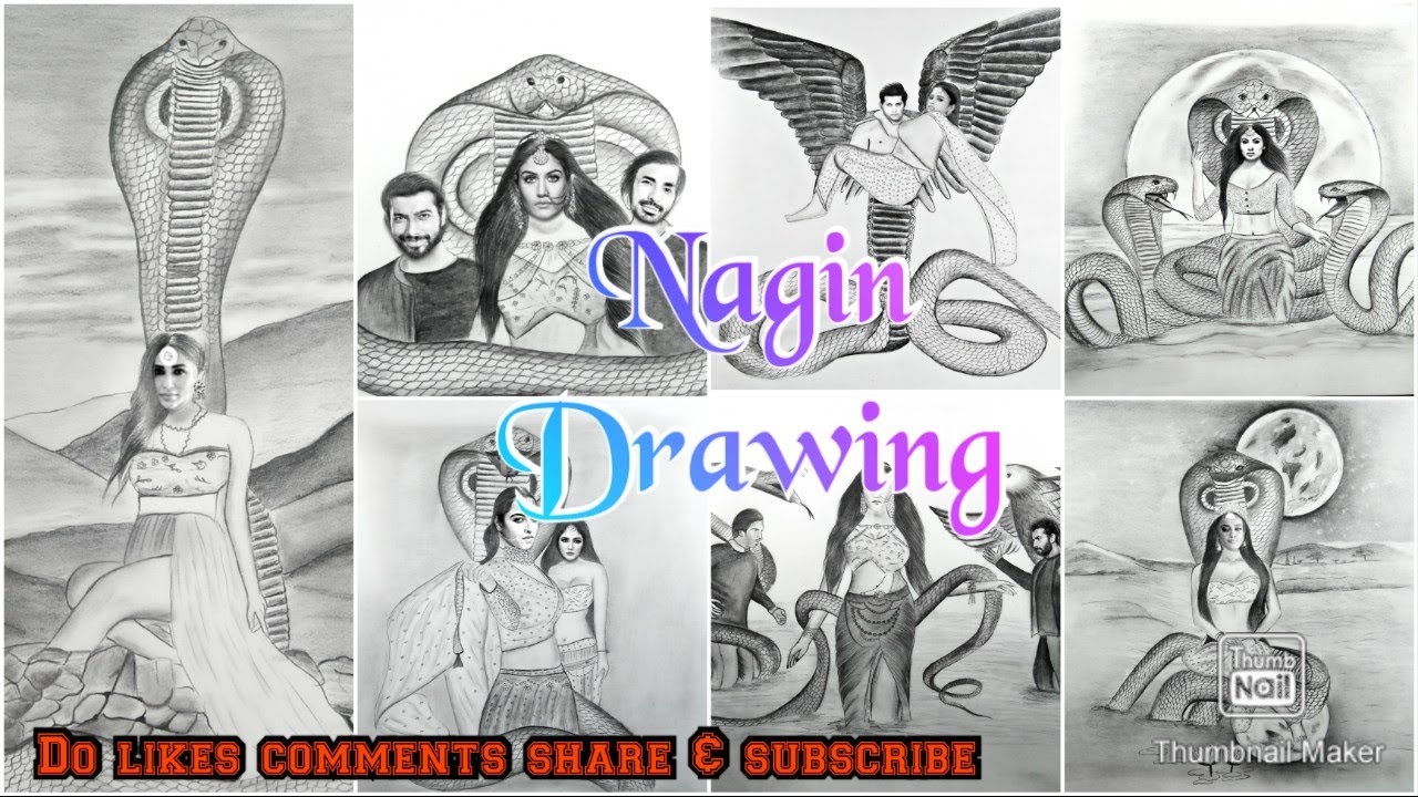 My Top 07 Nagin drawing video ll nagin all actress poster sketch ll all ...