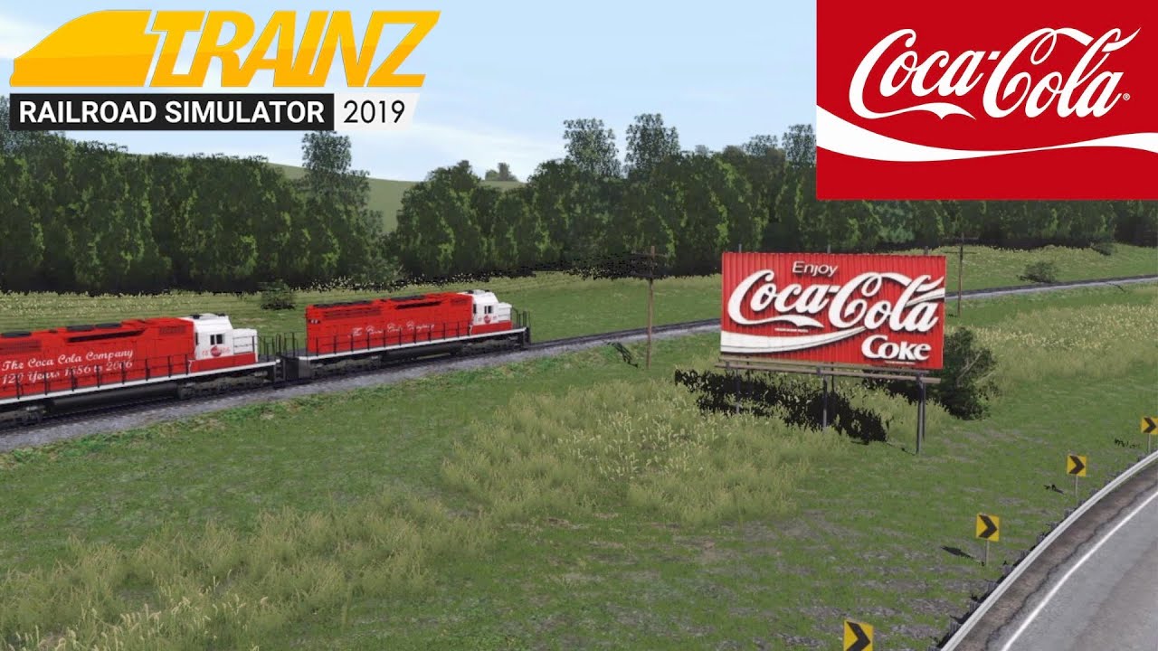 Coca Cola Train Passes The Coac Cola Billboard (Trainz 2019) - YouTube