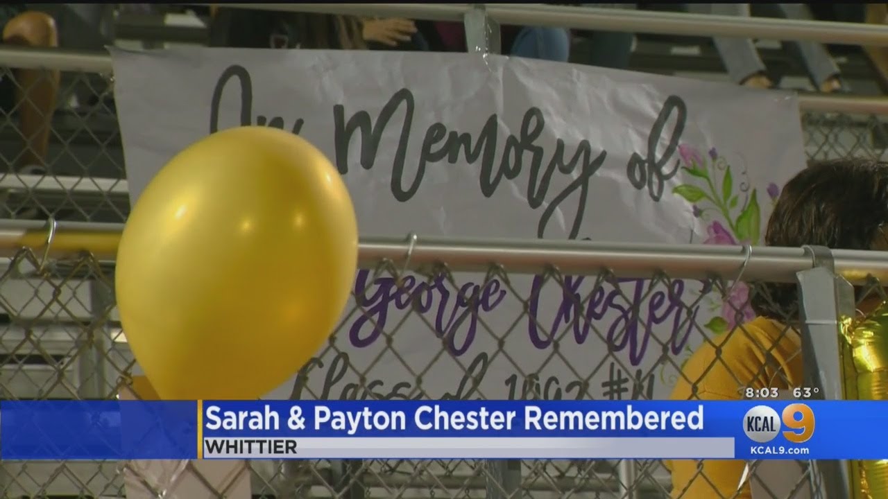 Sarah And Payton Chester Remembered At Whittier Soccer Game After ...