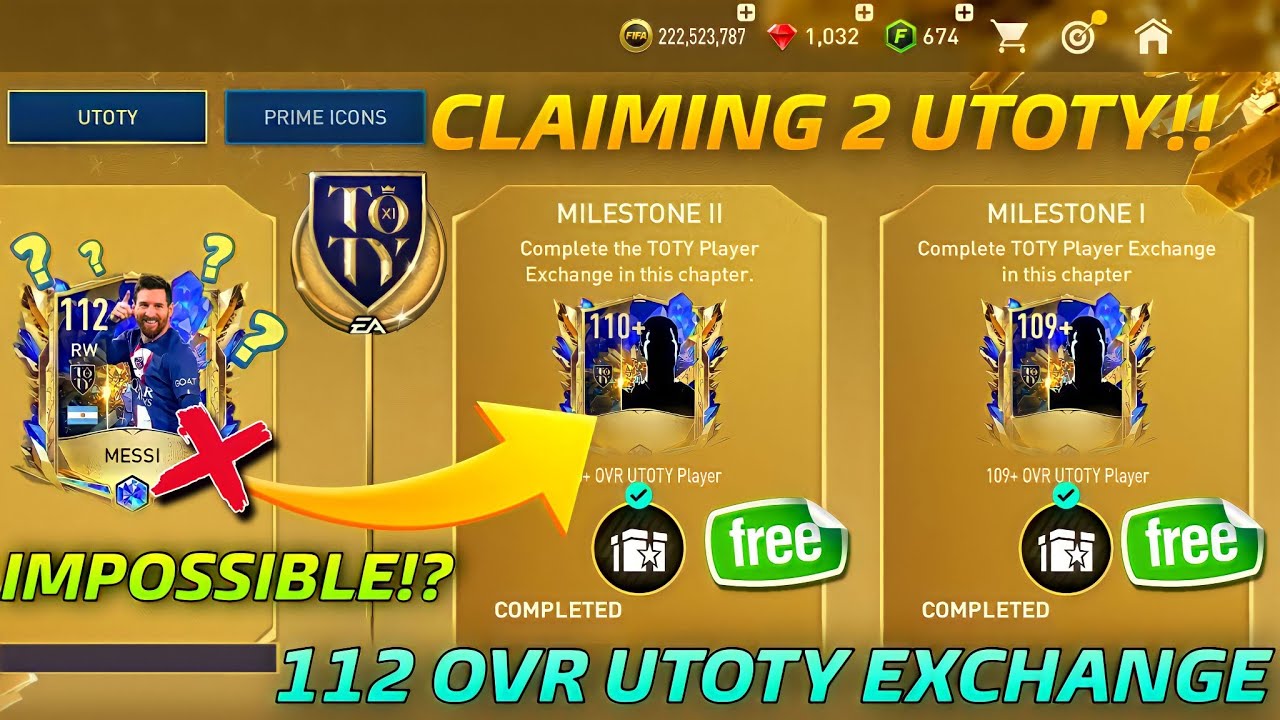 112 Ovr Messi Impossible How To Get 112 Ovr Utoty Fifa Mobile 23