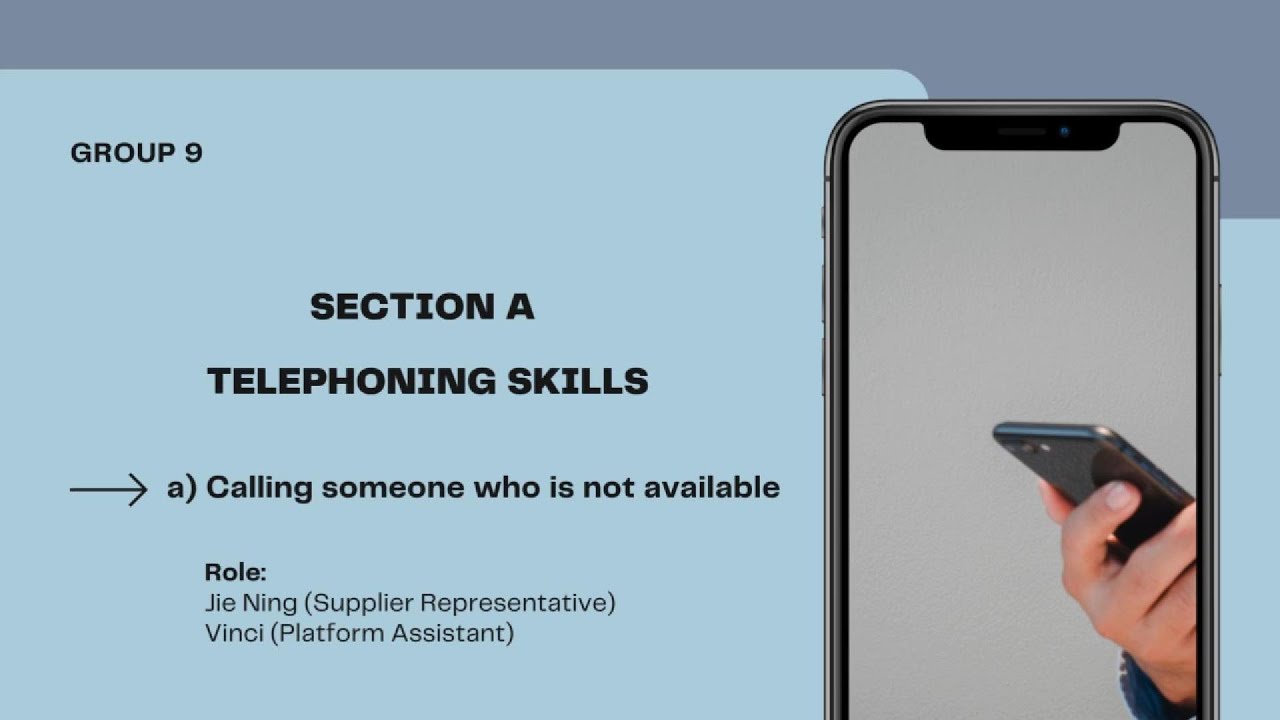 Section A Telephoning Skills - YouTube