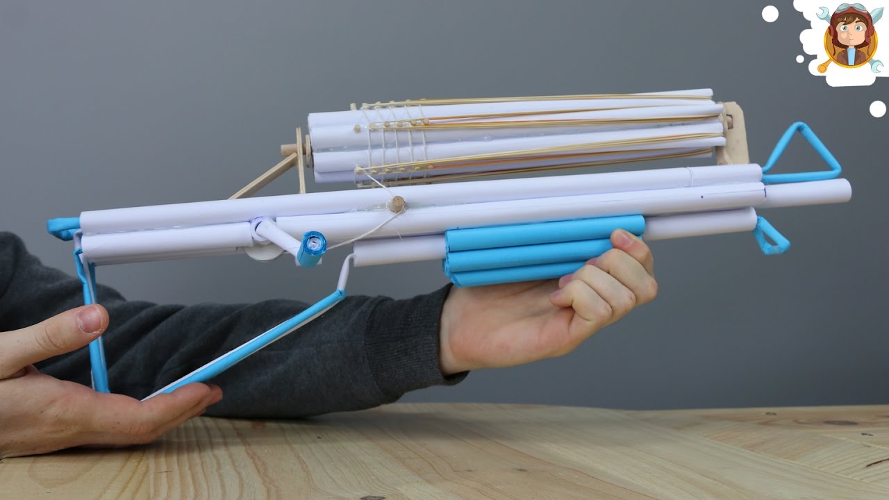Como fazer uma Arma de Papel - (Machine Gun) - YouTube