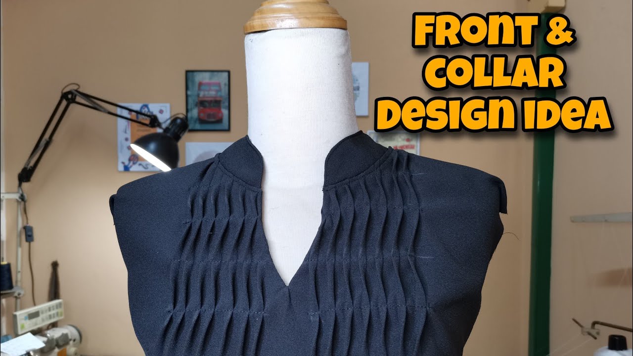 Potong & jahit design depan dan collar baju yang menarik /cut & sew ...