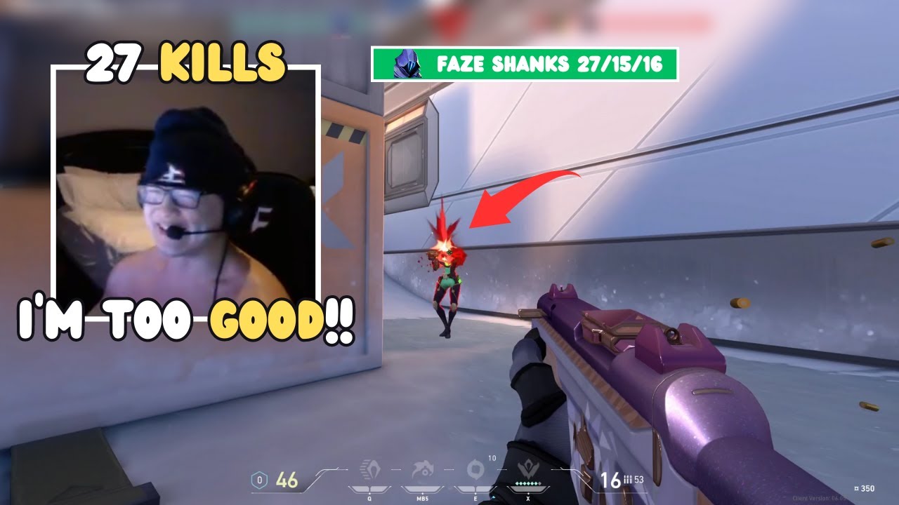 FAZE SHANKS OMEN GAMEPLAY | 27 KILLS | VALORANT RANKED | ft. CHAKARON ...