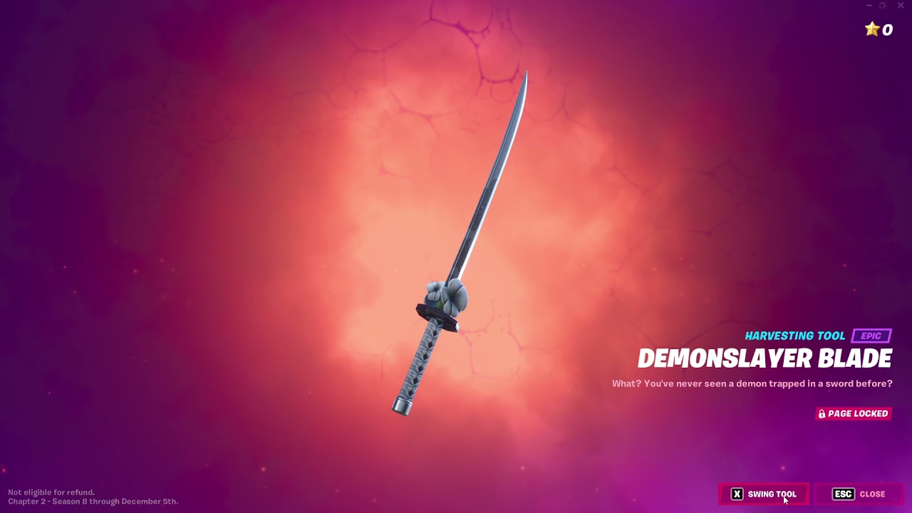 Demonslayer Blade in Fortnite Chapter 2 Season 8 Battle pass ! Fortnite ...
