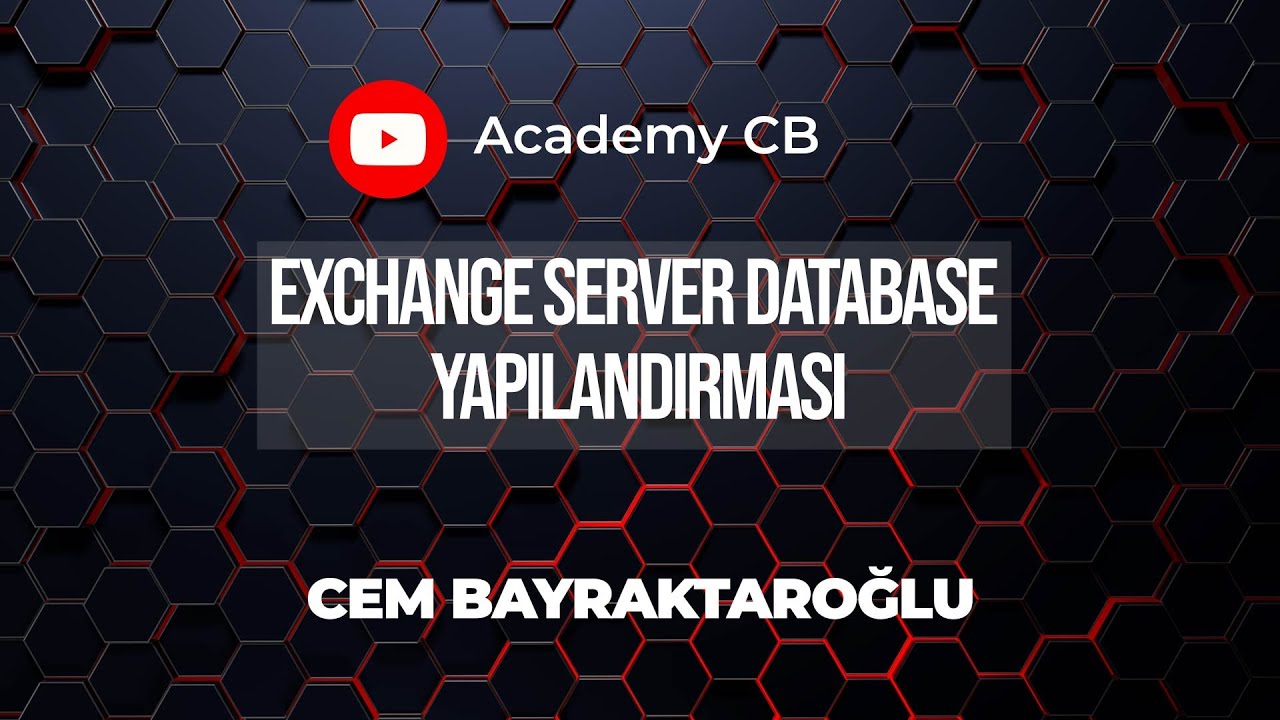Exchange Server Database Yapılandırması - YouTube