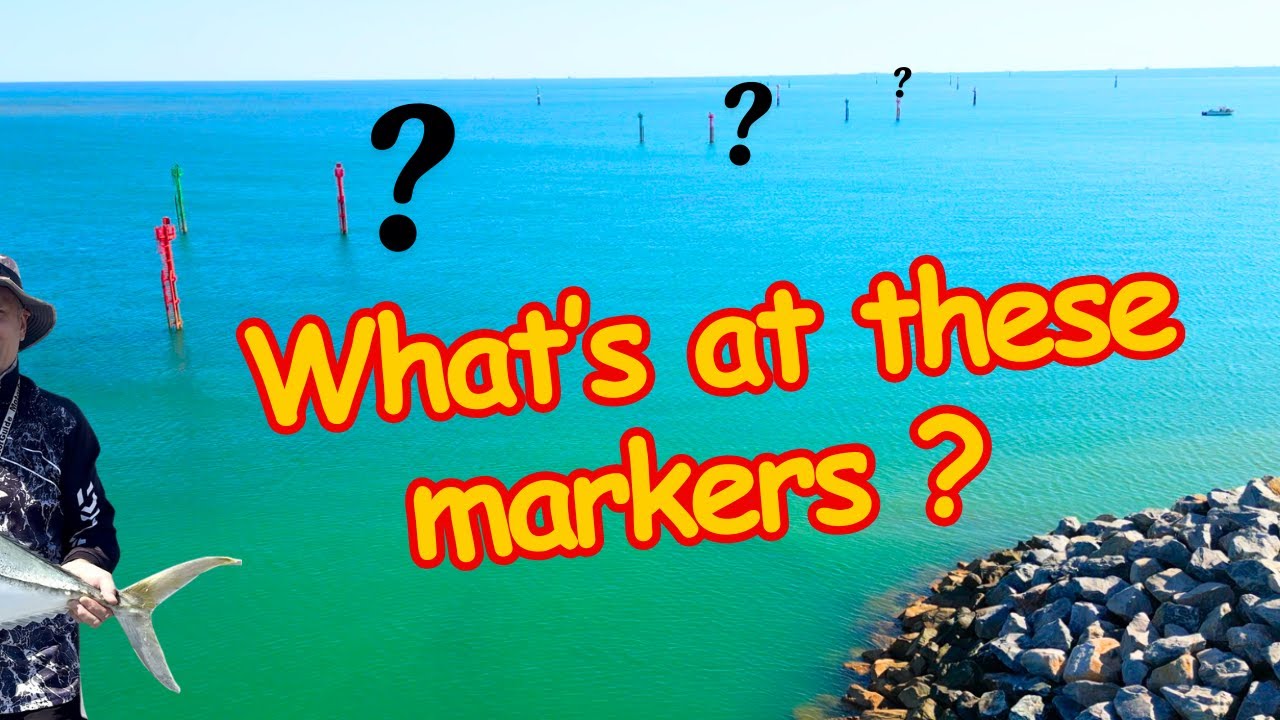We cast soft plastic fishing lures at the Port Hedland harbour markers ...