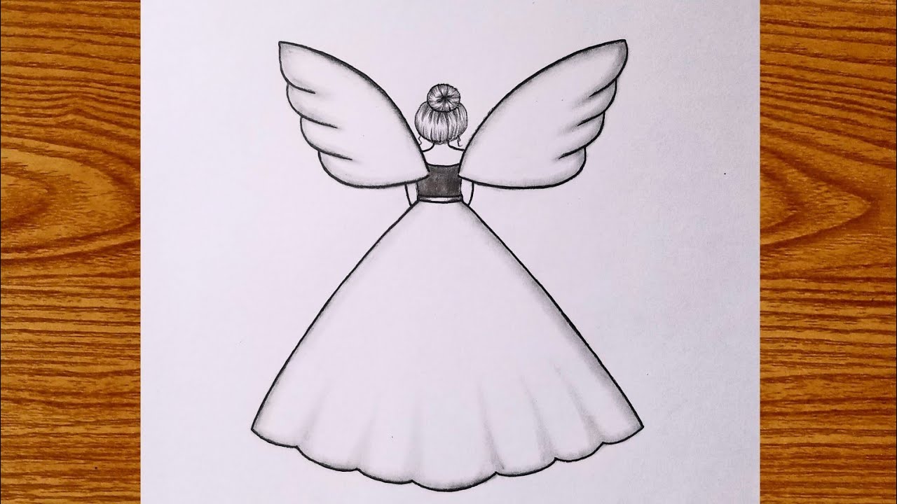 How to draw a beautiful Fairy for beginners | Easy Fairy Drawing step ...