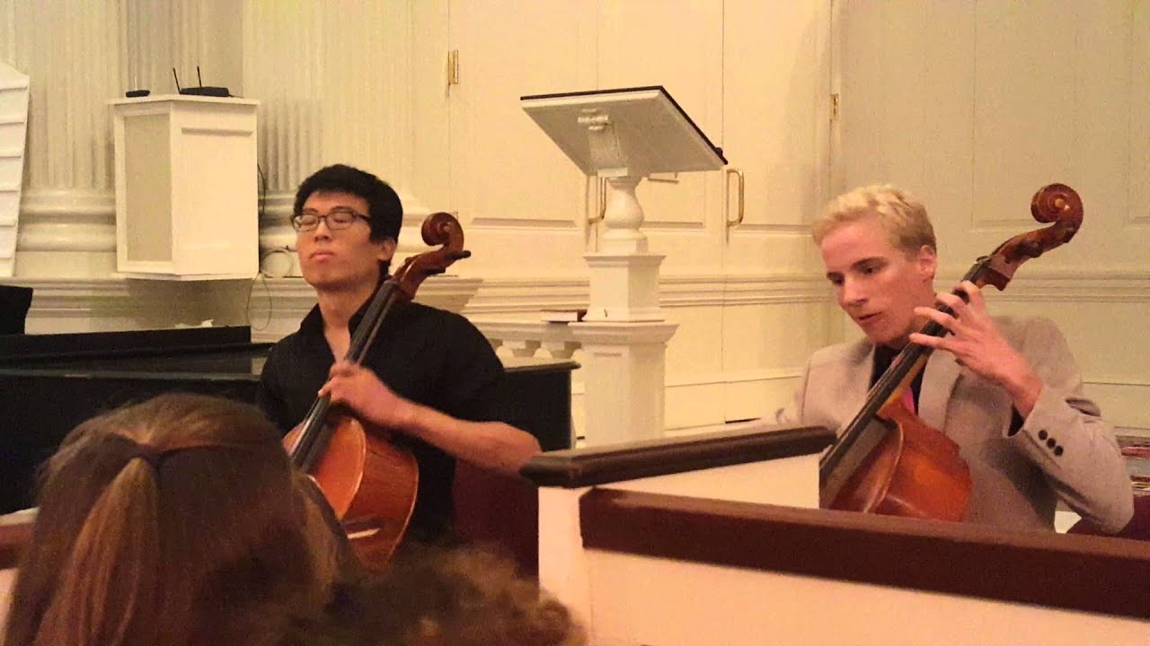 Miles Petrie and Jack Yoon Playing Vivaldi Concerto for Two Cellos in ...