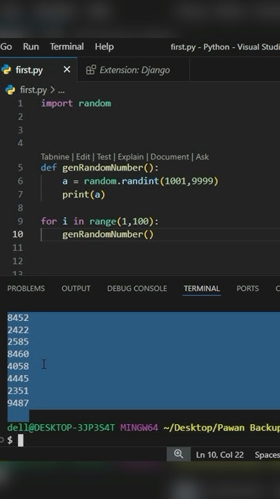 Random otp generator in python#random #shortvideo #python #otp #message #viralshorts # ...