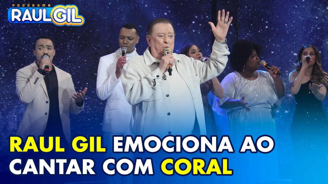 Raul Gil emociona com última apresentação com coral | Programa Raul Gil ...