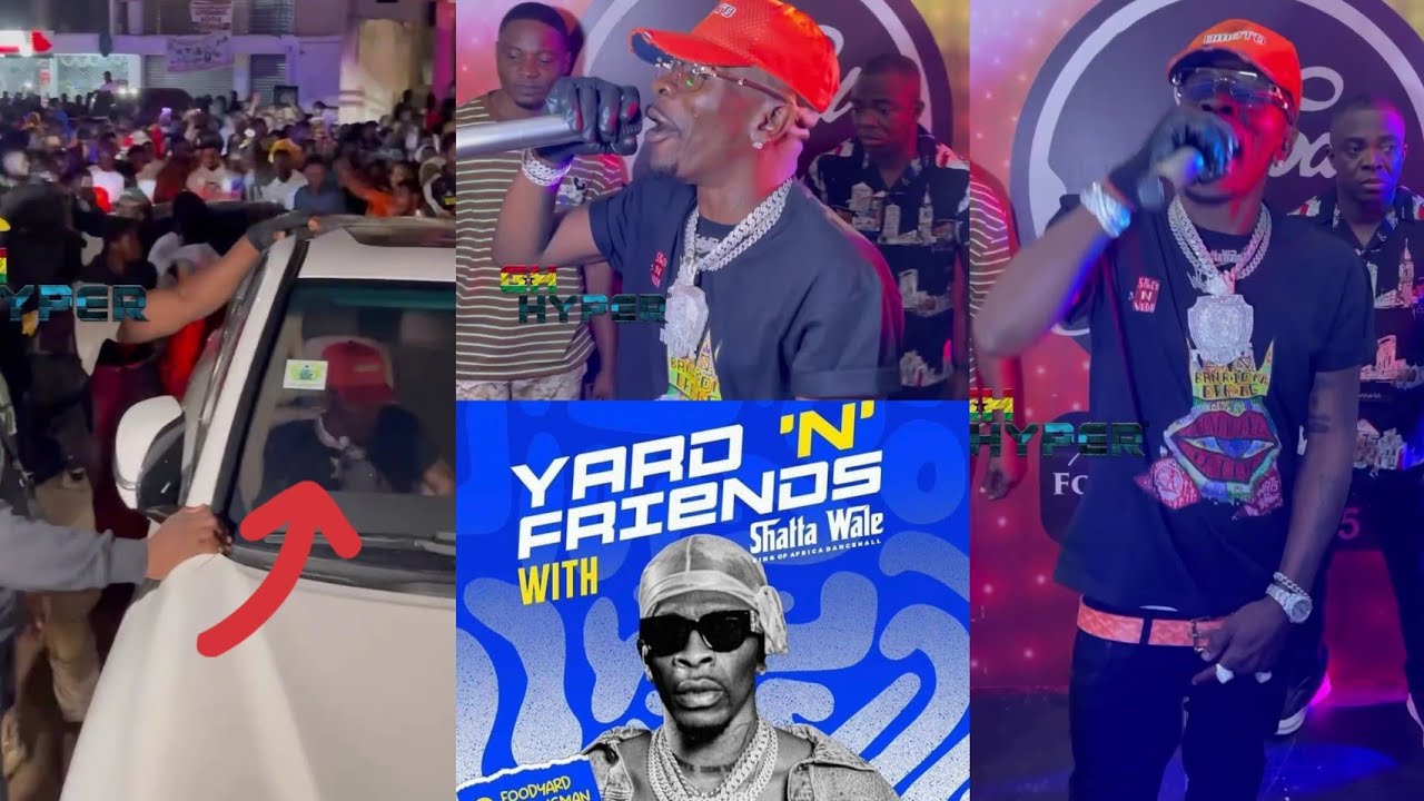 thousands of sm fans mob shatta wale @de Yaaro N frnds with shatta ...