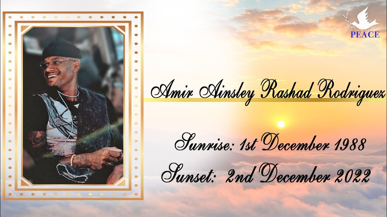 Funeral Tribute Service Of Amir Ainsley Rashad Rodriguez - YouTube
