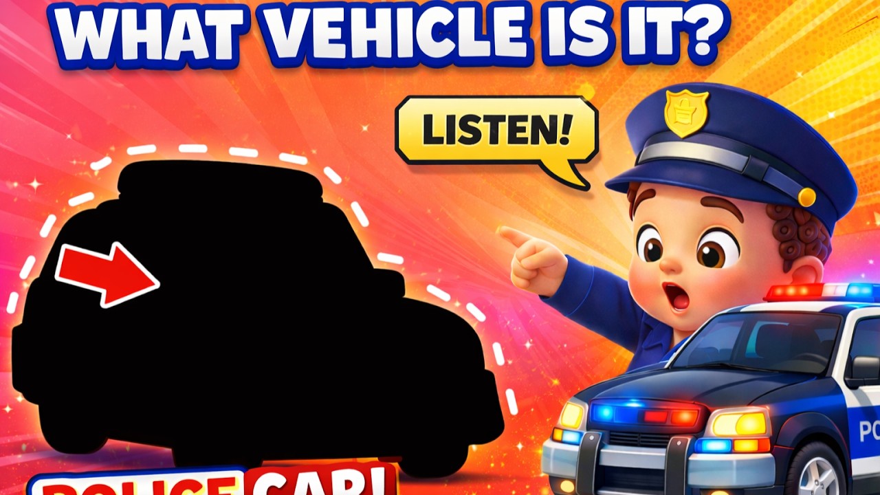 🚓 Guess the Vehicle! 🚨 The Police Car: Shadow Guessing Game | Mamelito ...