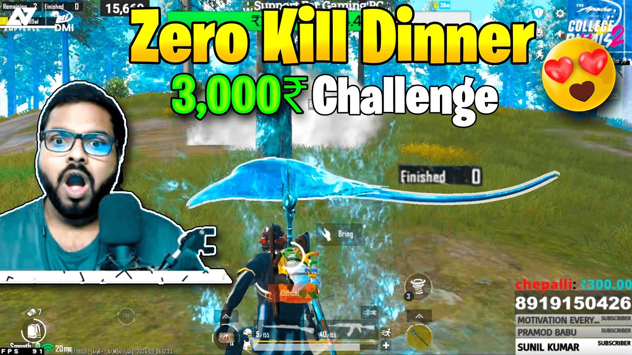Zero Kill😱 Chicken Dinner 3000₹ Challenge🤑 Mama - YouTube
